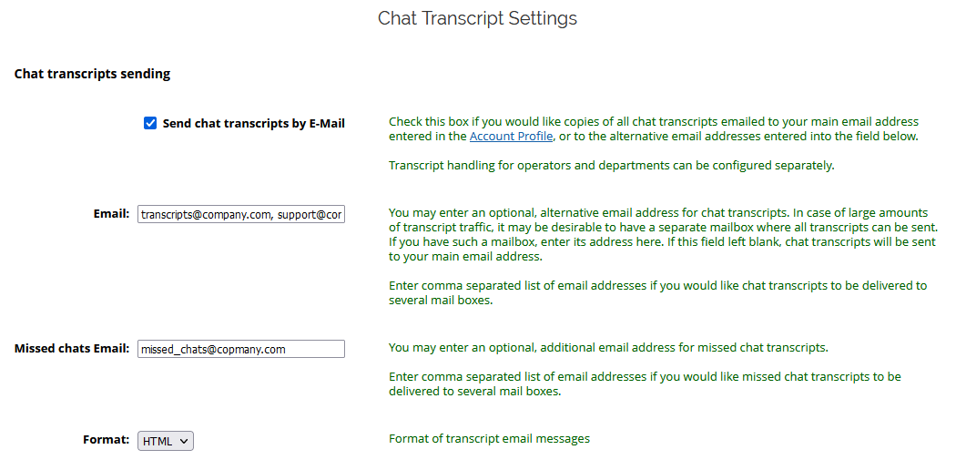 How to Manage Chat Transcripts