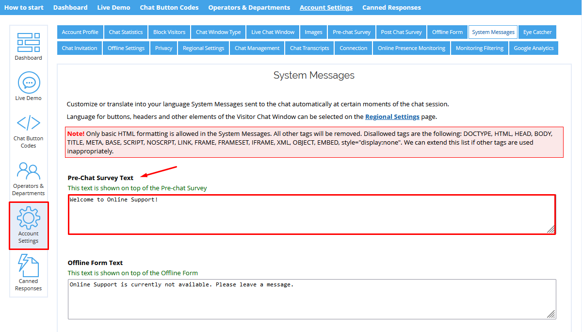 How to Set up Live Chat Welcome Messages and Other Automatic Texts
