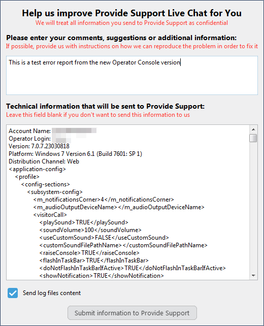 Live Chat Agent App Release History | 7.0.7 | Provide Support