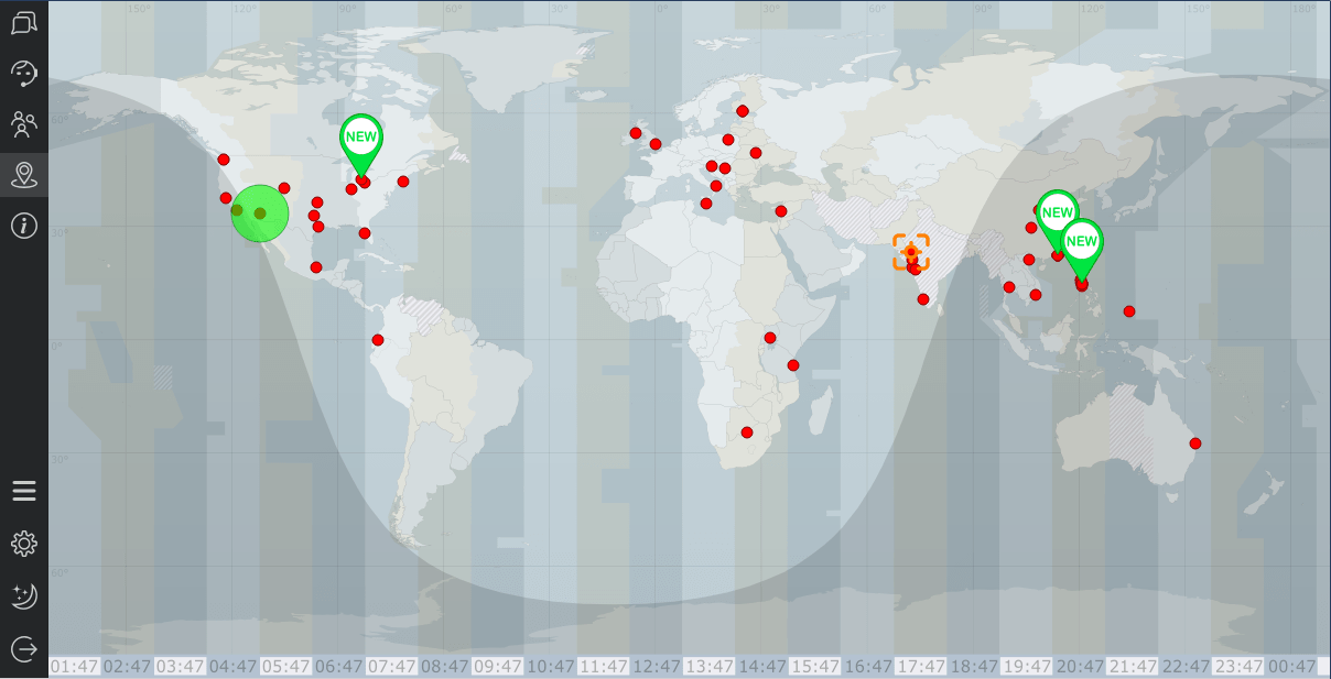 Website Visitors Location Map | Provide Support