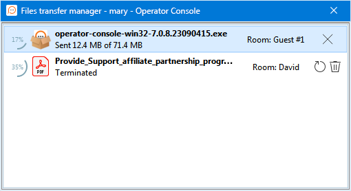 Transfer and preview files in Chat | File Sharing | Provide Support