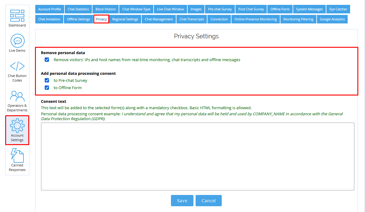 How to Make your Chat Compliant with Data Protection Laws