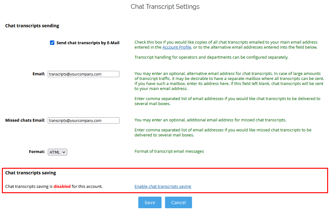 How to Manage Chat Transcripts